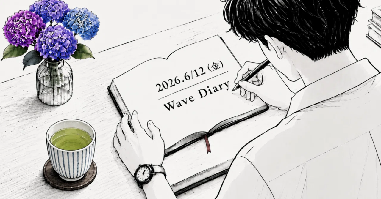 Wave Diary 〜鬱病日記〜｜2026.6/12（金）※通院日記｜Wave Diary｜25歳INFJの鬱病日記