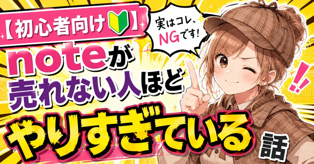 【初心者向け🔰】noteが売れない人ほど「やりすぎている」話｜さりぱむ｜不器用ママの『SNS導線を使わないnote副業🌷』