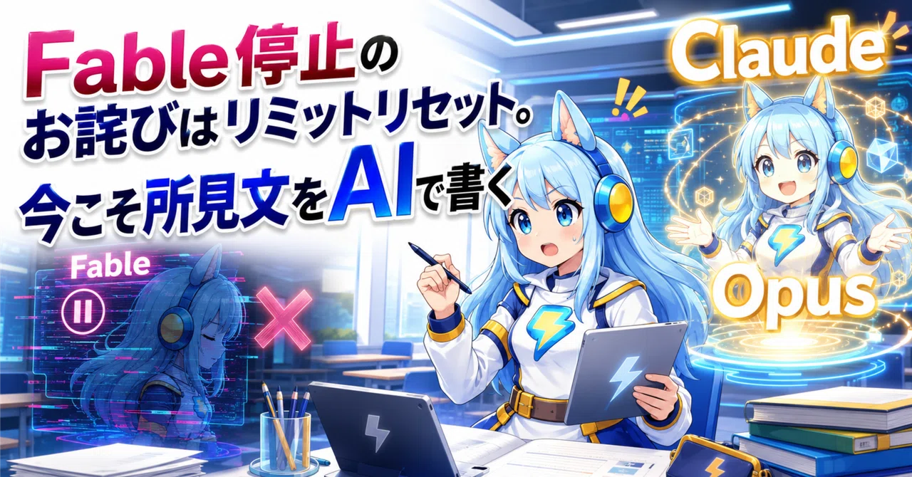 Fable停止のお詫びはリミットリセット。今こそ所見文をAIで書く｜ビット｜学校現場×生成AI