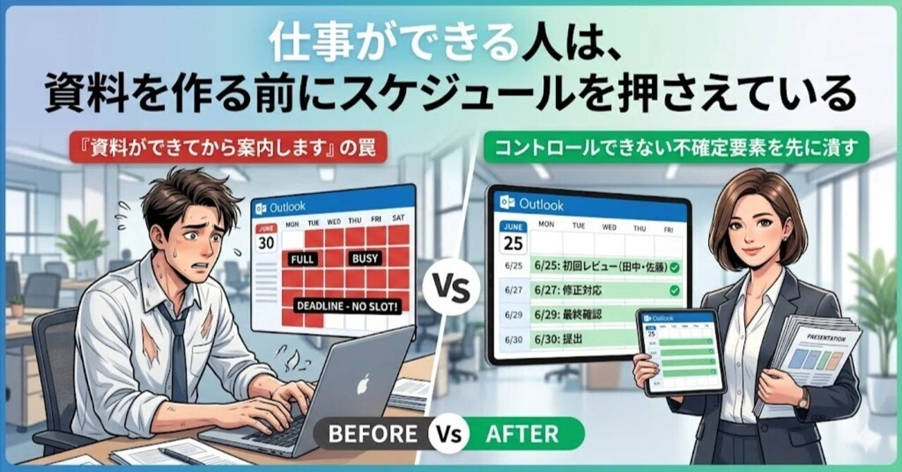 仕事ができる人は、資料を作る前にスケジュールを押さえている｜ポンコツ電機@元電気設計エンジニア