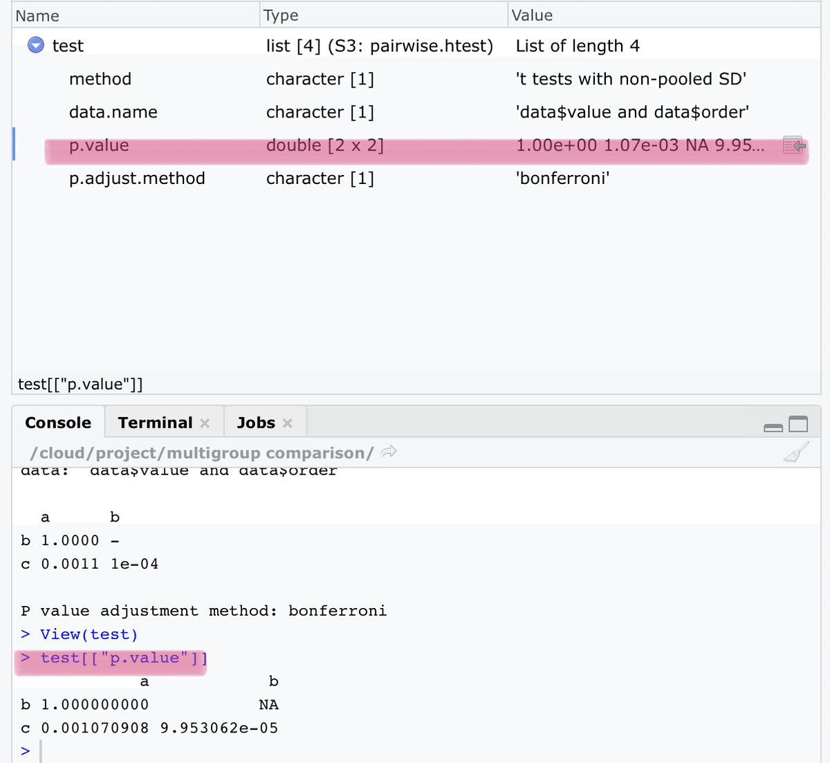 【R言語】多群比較検定のフォーマットを統一する③Bonferroni補正編｜eiko_programming