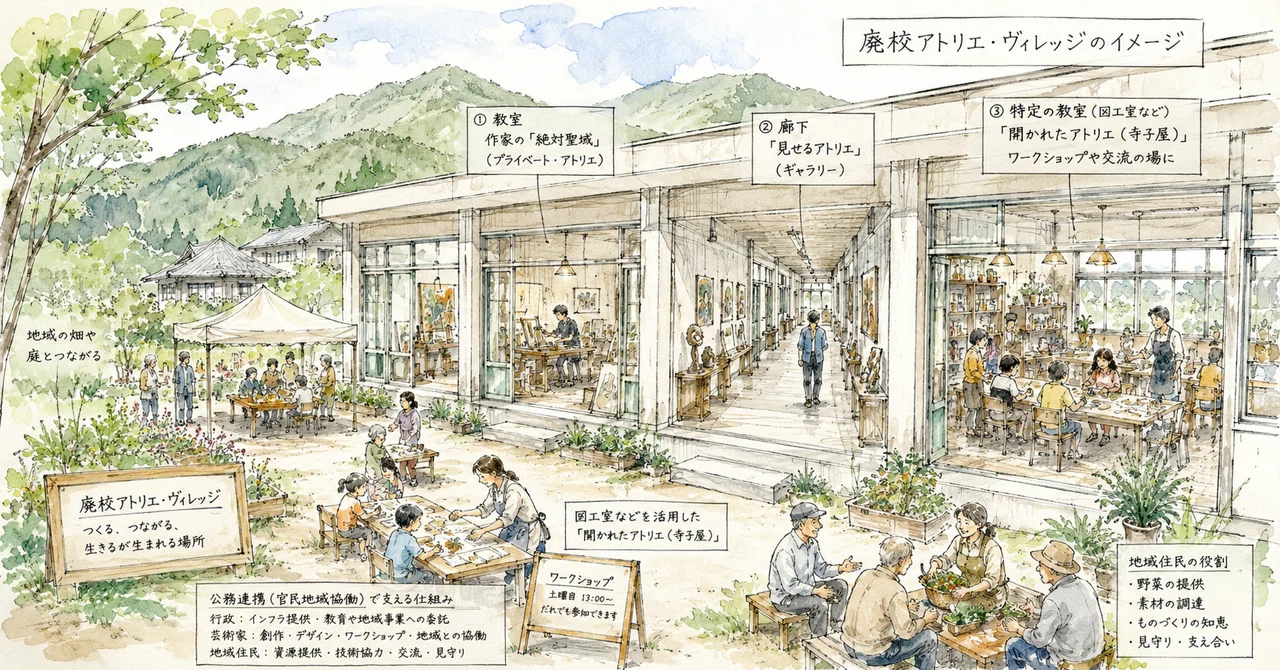 廃校はまだ終わっていない。アーティストと地域がつくる「廃校アトリエ・ヴィレッジ」構想｜ogi_45