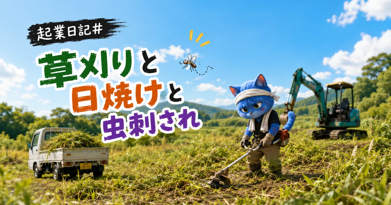 Entrepreneurship Diary # Weeding, Sunburn, and Bug Bites｜ジェス：静かな青い猫