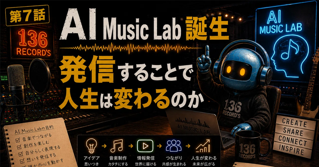 第7話 AI Music Lab誕生発信することで人生は変わるのか｜AI Music Lab｜音楽×AI×表現