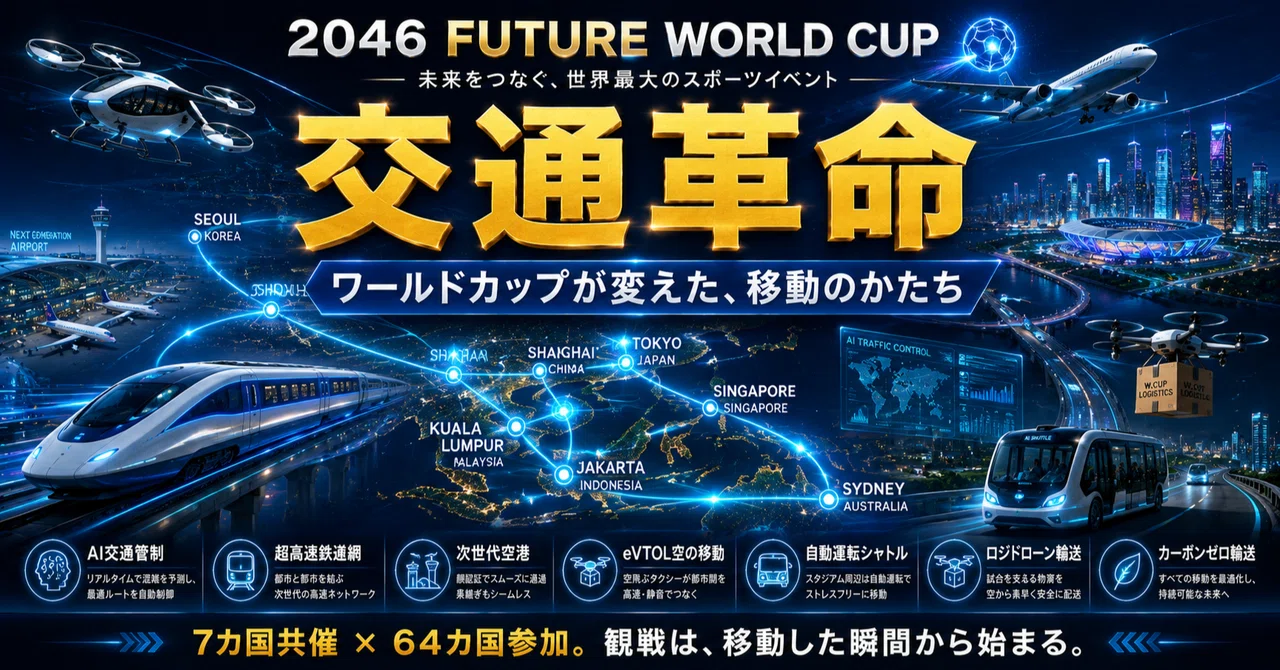 2046 W杯と未来の交通地図｜ワールドカップが変えた、移動のかたち｜第1章｜イントロダクション｜蒼色真琴（旧null persona）