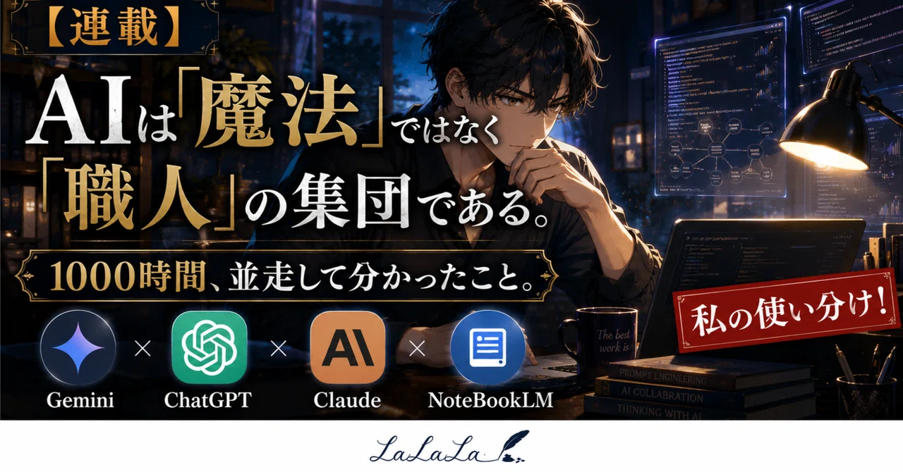【連載】AIは「魔法」ではなく「職人」の集団である。1000時間、並走して分かったこと。Gemini・ChatGPT・Claude ...