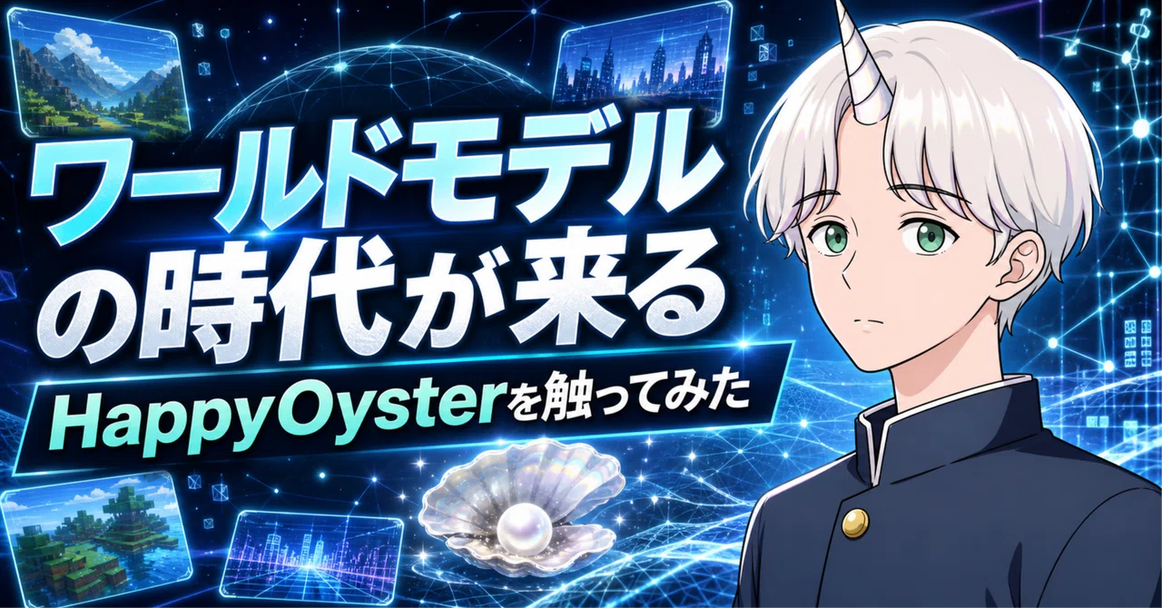 ワールドモデルの時代が来る。最新AIのHappyOysterを触ってみた｜Fujin
