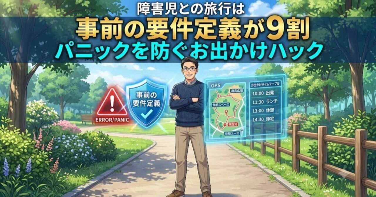 【お出かけハック】障害児との旅行は「事前の要件定義」が9割。パニックを防ぐエンジニア流・完全ツアースケジューリング｜Ryo