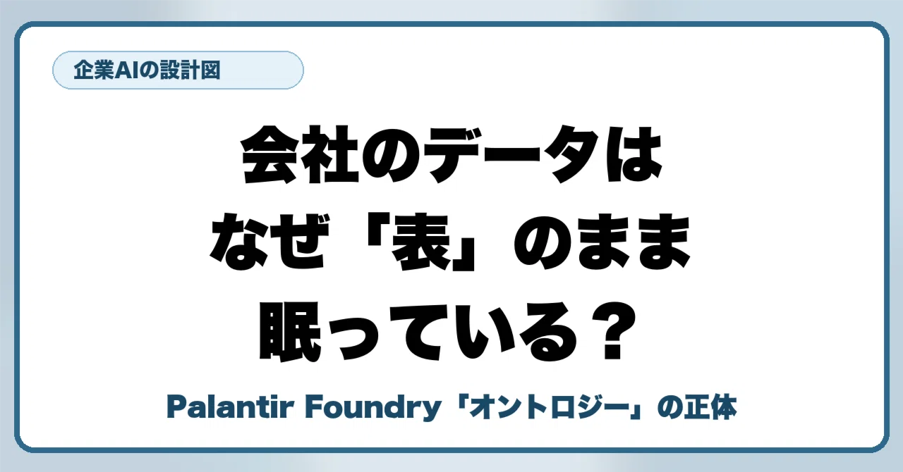 [In-depth Explanation] What is Palantir Foundry's "Ontology"? -- A ...