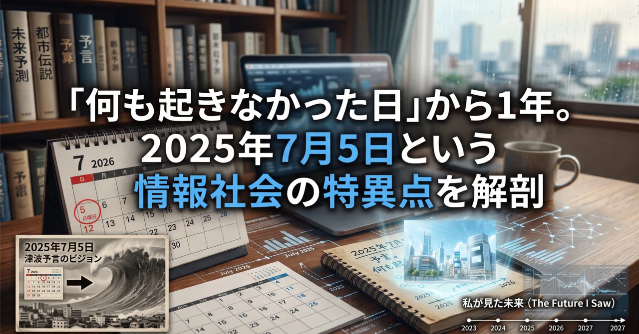 「何も起きなかった日」から1年。2025年7月5日という情報社会の特異点を解剖｜ロマン考察室（Hidden File）