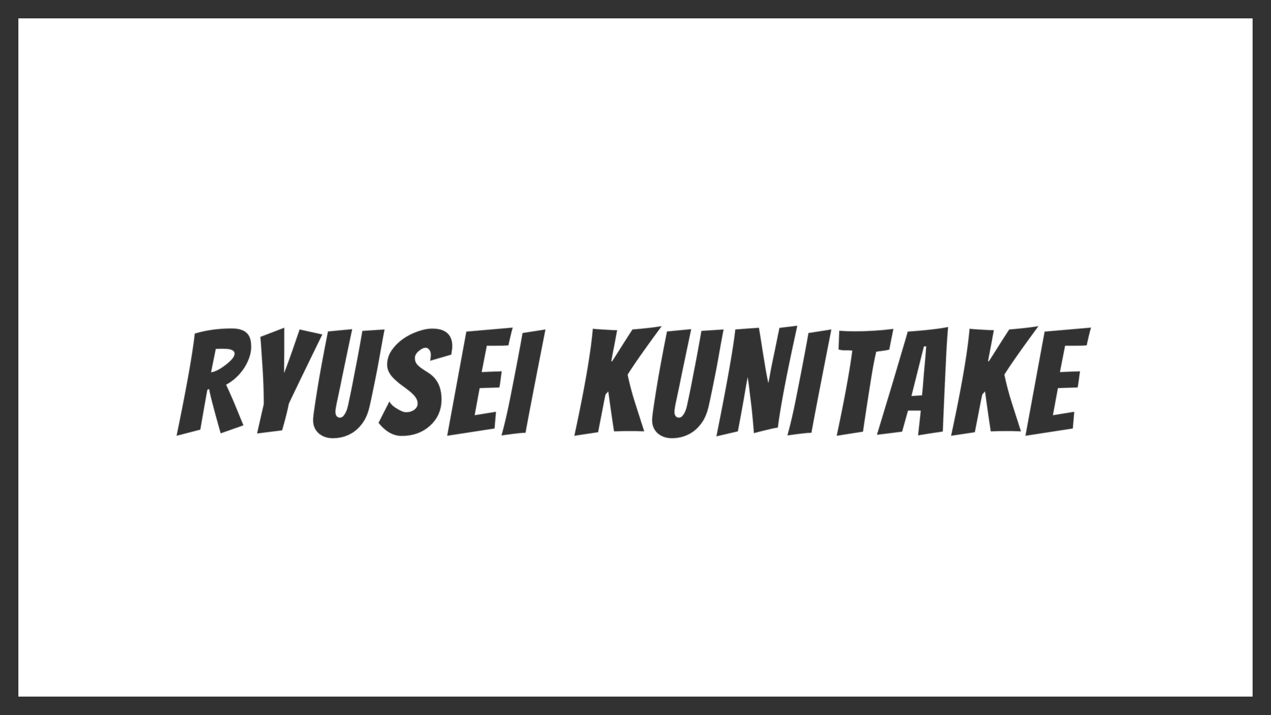 Ryusei Kunitake｜note