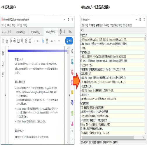 RPAツール:WinActor PDFからテキストデータを取得する - ワークスアイディ