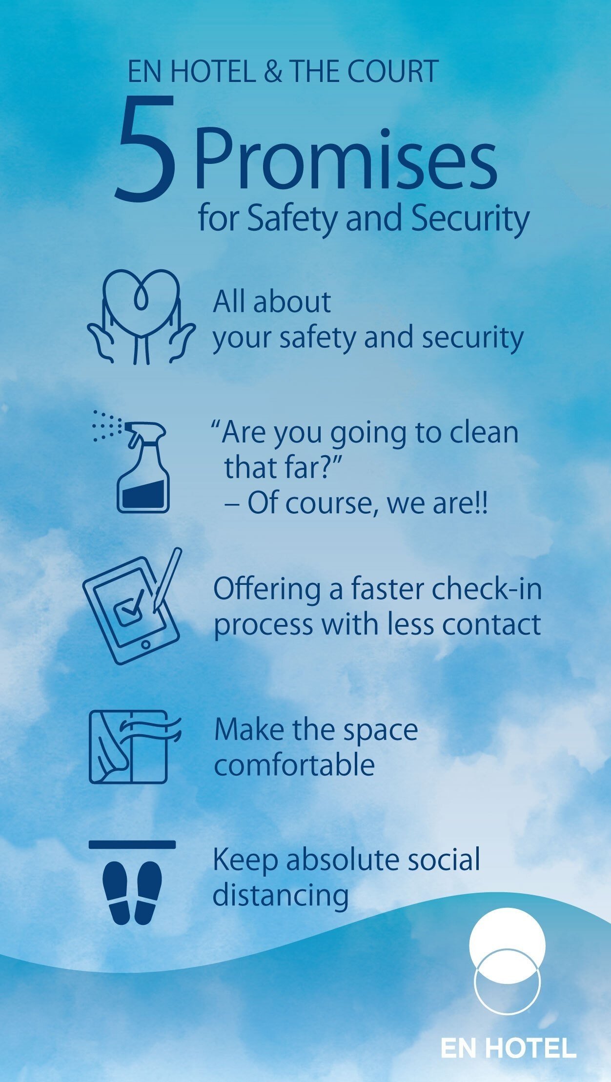 Promises for Security and Safety｜EN HOTEL & The COURT｜note