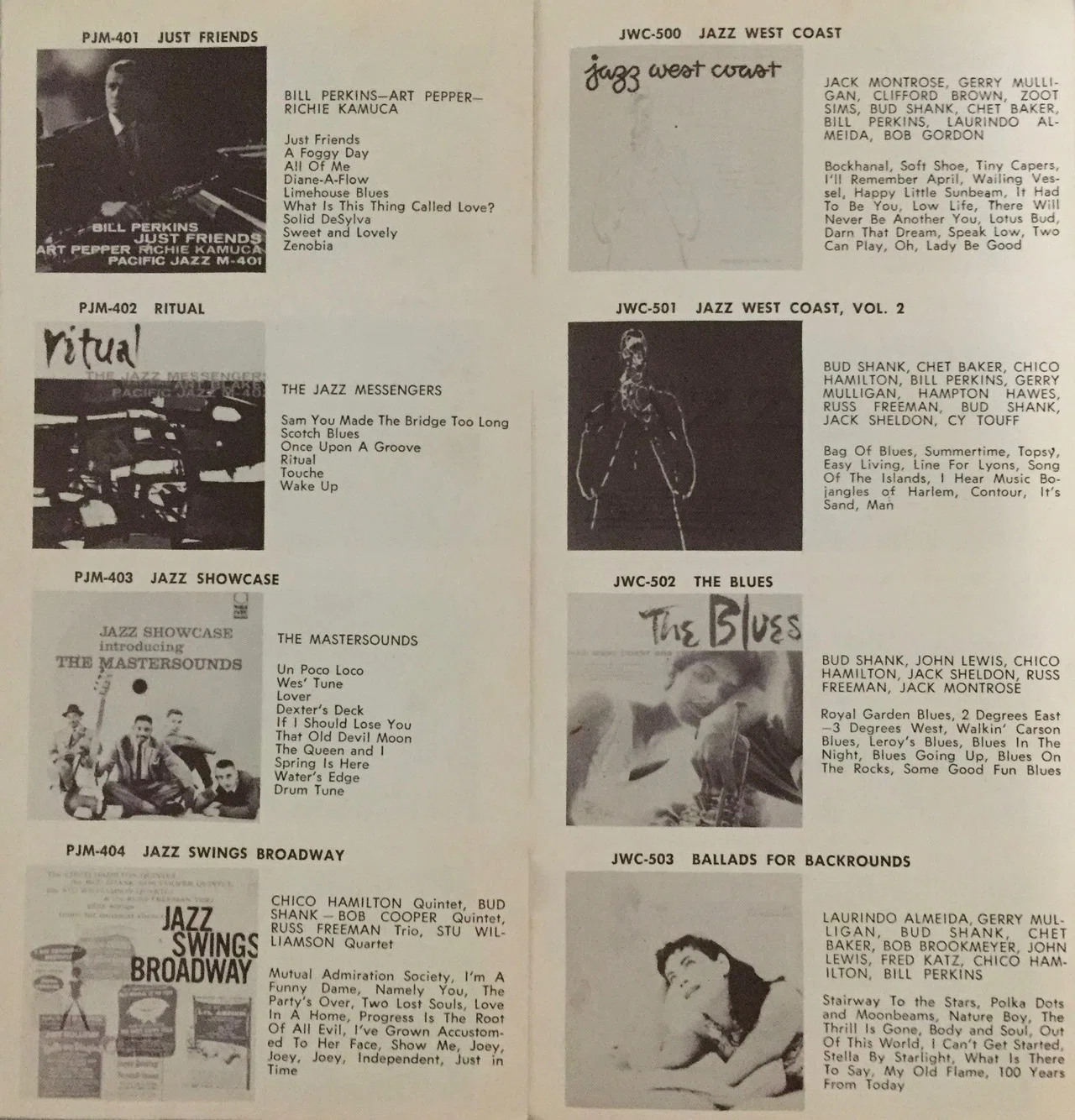 WORLD PACIFIC RECORDSカタログ(1958年)｜Sugarfootstomp