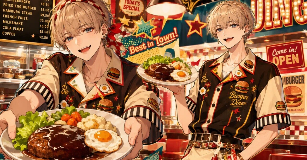 ハンバーグの日-Retro diner-｜Luka