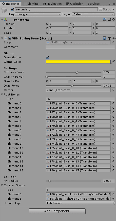 VRMSpringBoneの設定メモ｜阿部聡也さんのnote