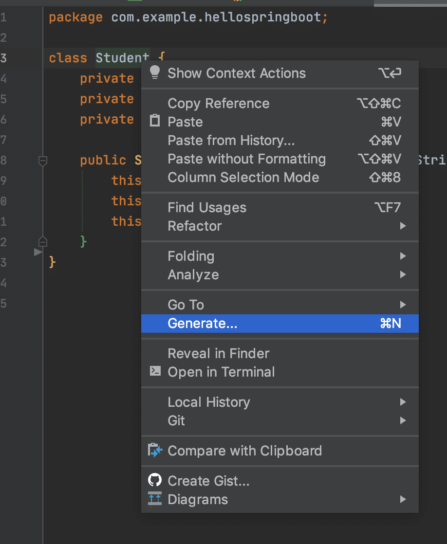 面倒なgetter, setterを自動生成してくれるIntelliJのジェネレート機能｜ymzkjpx blog