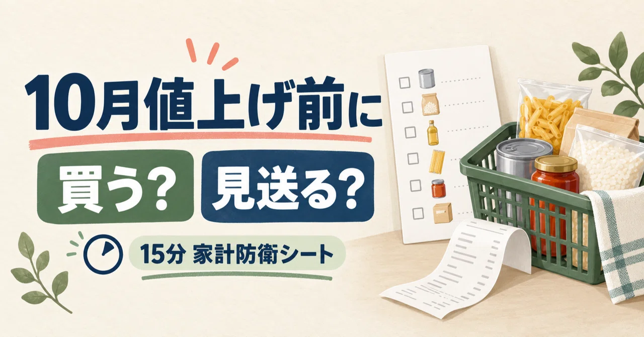 15-Minute Household Budget Defense Sheet: Deciding What to Buy and What ...
