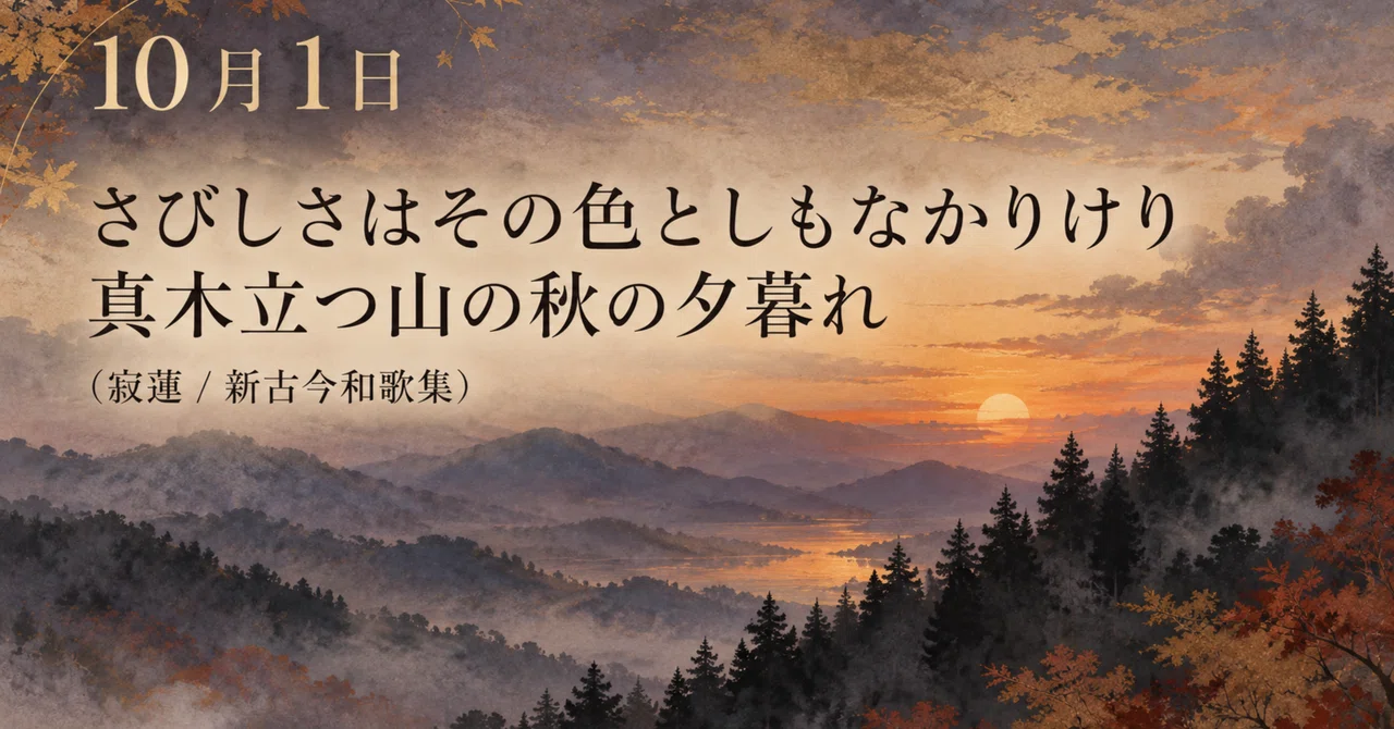 One Poem, One Encounter [October 1st] Loneliness is not of any ...
