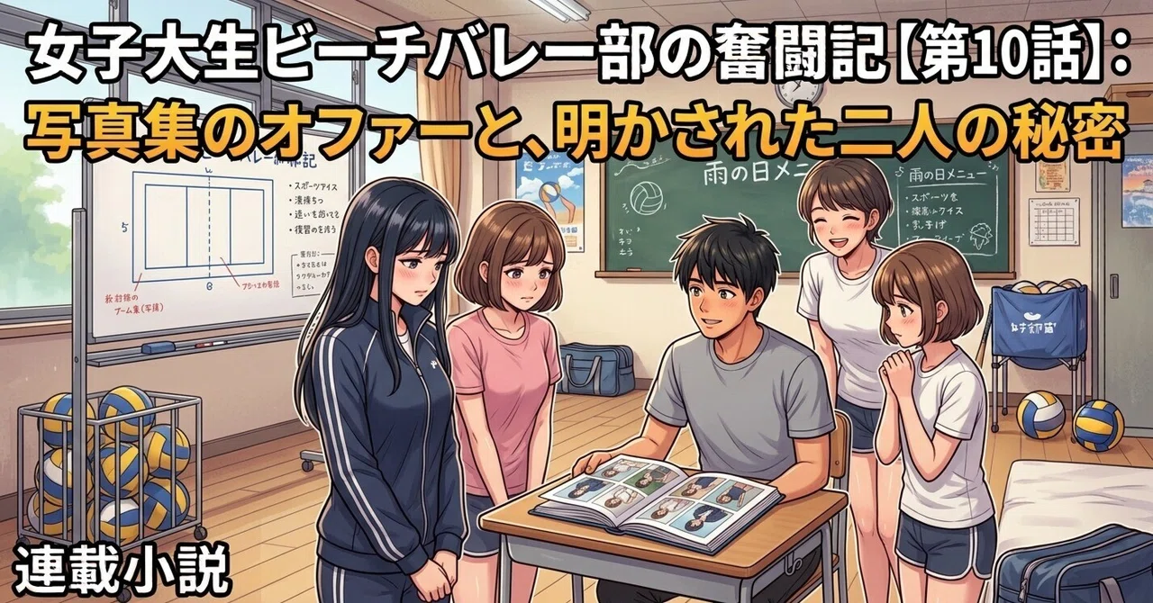 女子大生ビーチバレー部の奮闘記【第10話】：写真集のオファーと、明かされた二人の秘密｜cmnfリアリズム