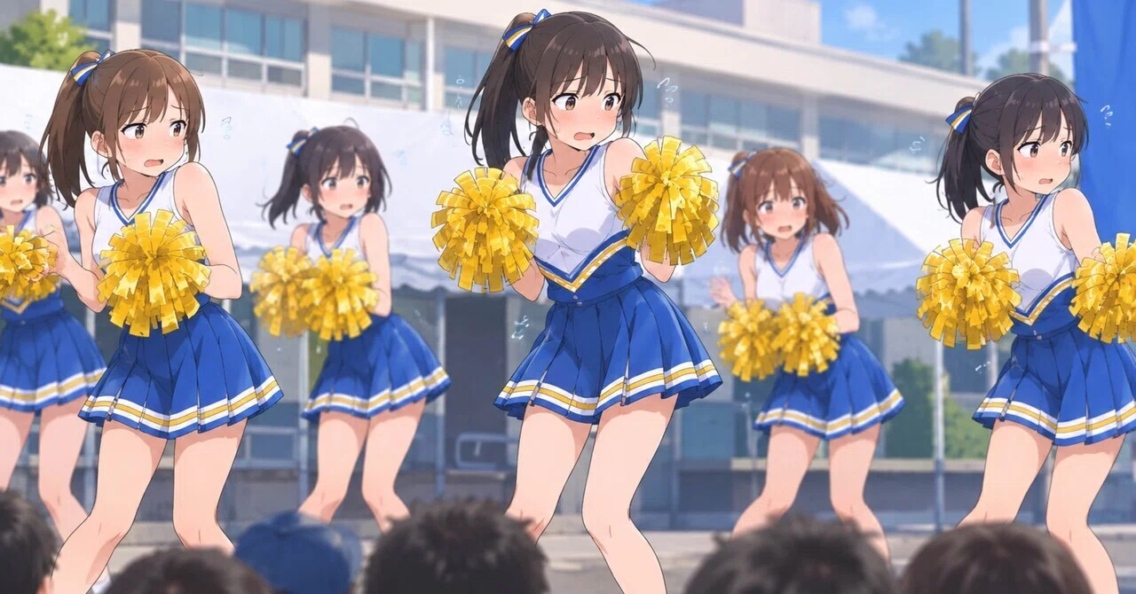 甲子園の壮行会、全裸チアリーディング｜羞恥の星空【cfnm Cmnf】 りお