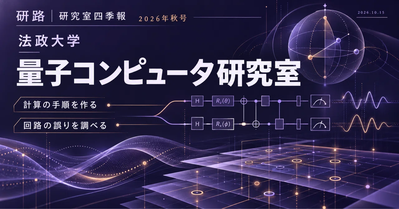 Deciding on a Graduate School Lab: Hosei University | Quantum Computer ...