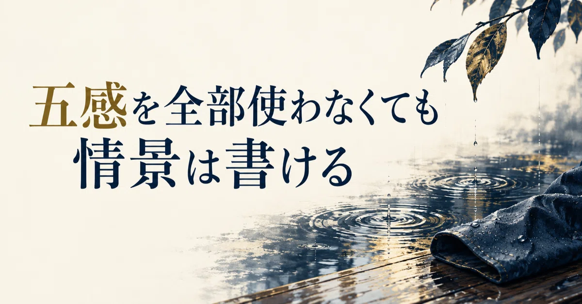 You don't need to use all five senses to write a scene｜夢乃 雫