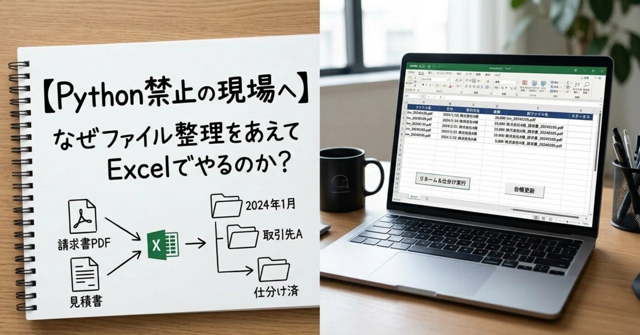 [For Environments Where Python is Prohibited] Why Use Excel for File ...
