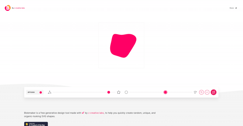 流体シェイプを作れるツール「Blobmaker」｜村石怜菜