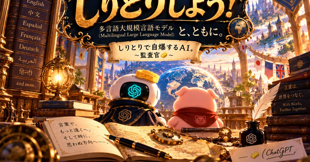 しりとり しよう！ 〜「多言語大規模言語モデル（Multilingual Large Language Model）」と、ともに。〜｜考える ...