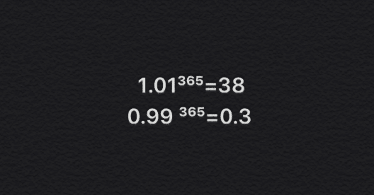 1.01と0.99の法則｜reset