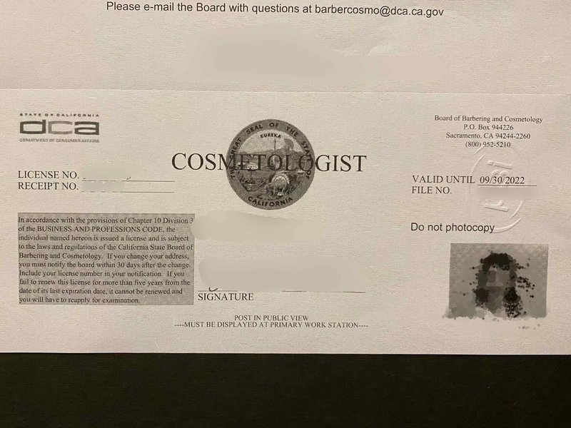 カリフォルニア州の美容師免許取得方法☆｜チーズバーガー🍔