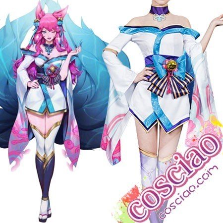 League of Legends Ahri エロカワ スキンコスプレ衣装&ウィッグ League of Legends Ahri エロカワ スキンコスプレ衣装&ウィッグ