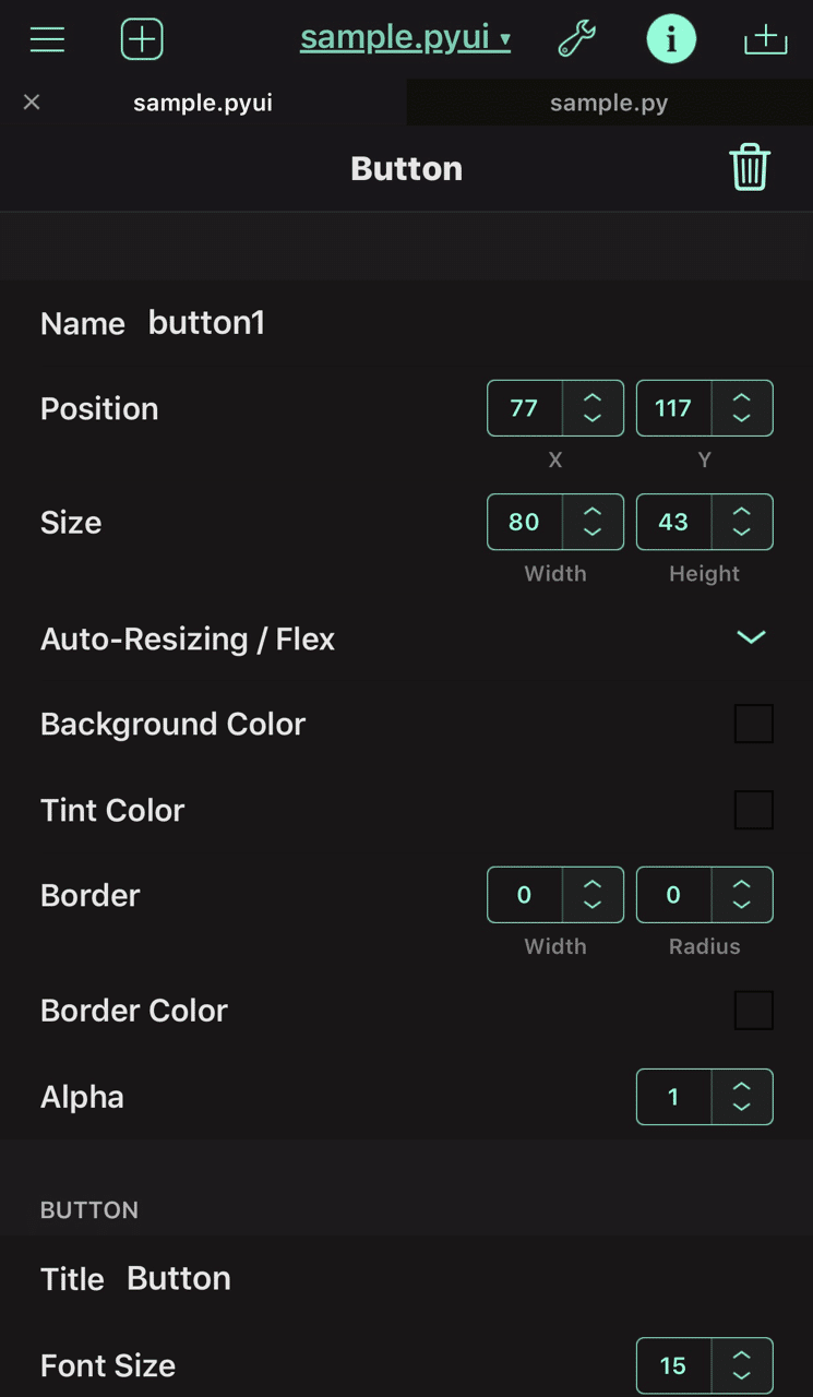 [初心者向け]Pythonista3のuiエディタで作成した要素を取得する方法｜Junya