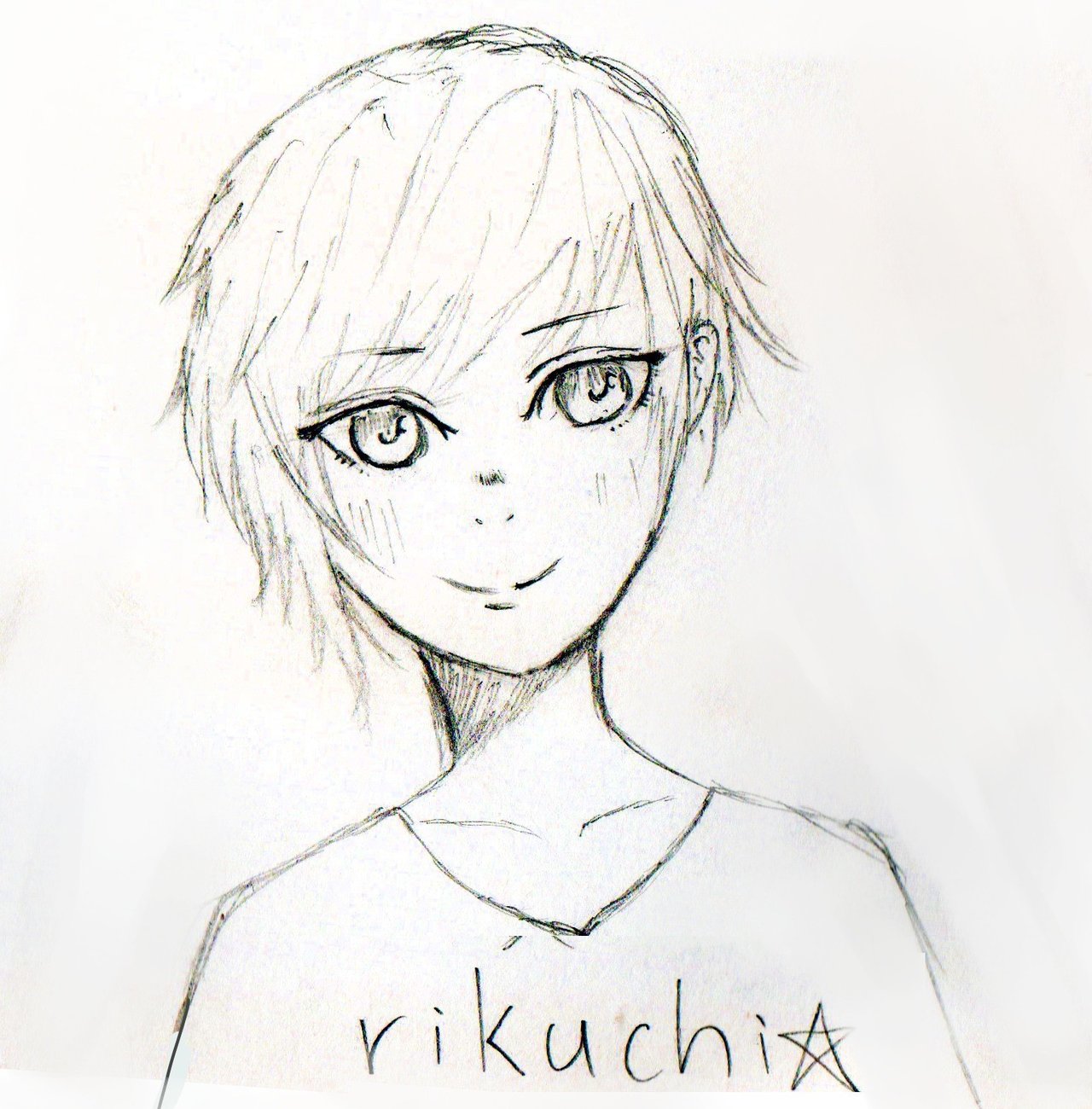 rikuchiさんを落書き｜雨の中でひとり
