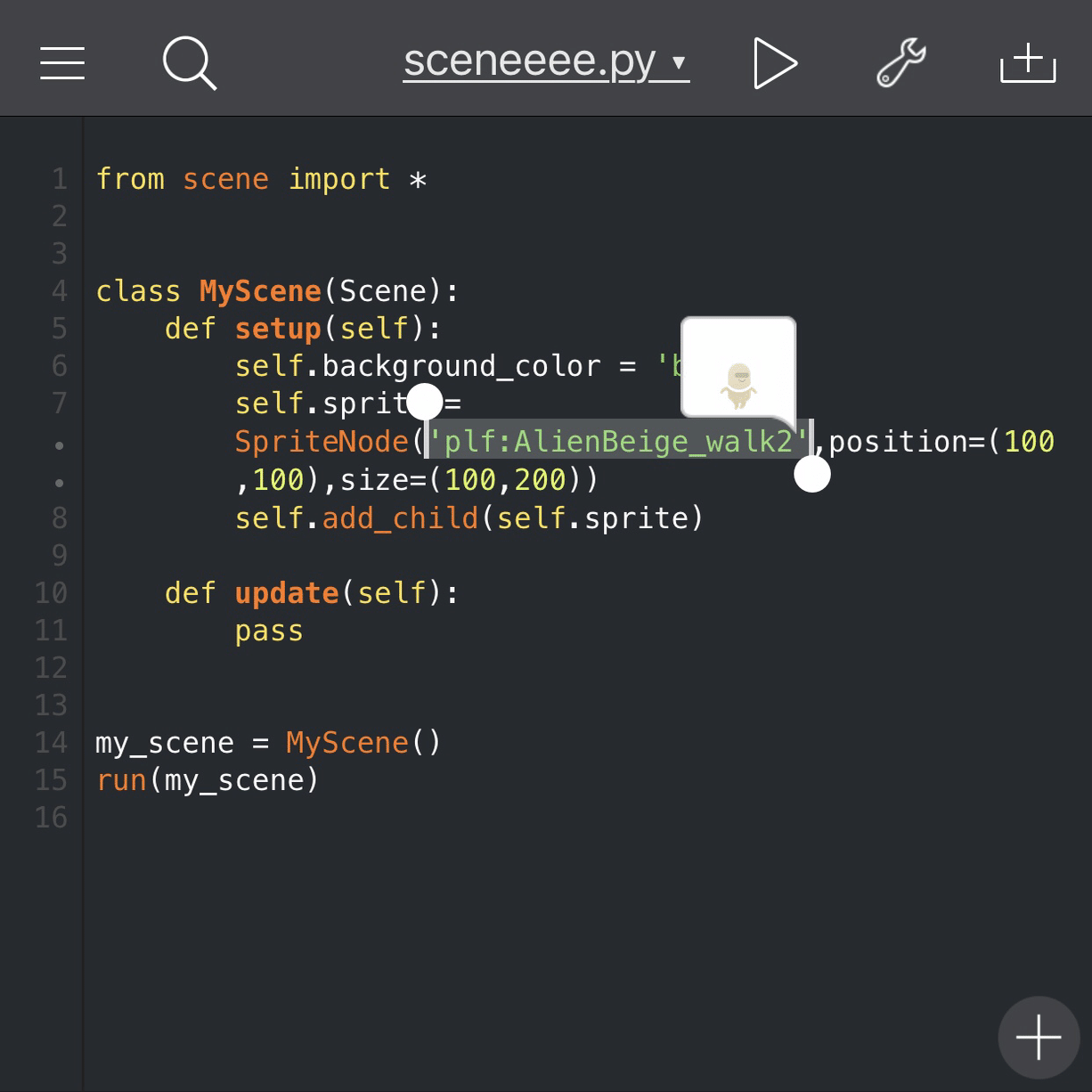 [初心者向け]Pythonista3のsceneでゲーム作成〜ノード〜｜Junya