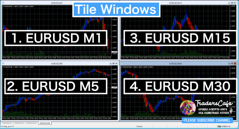 MT4 ウィンドウ(チャート)の整列をする方法｜FX-traderscafe