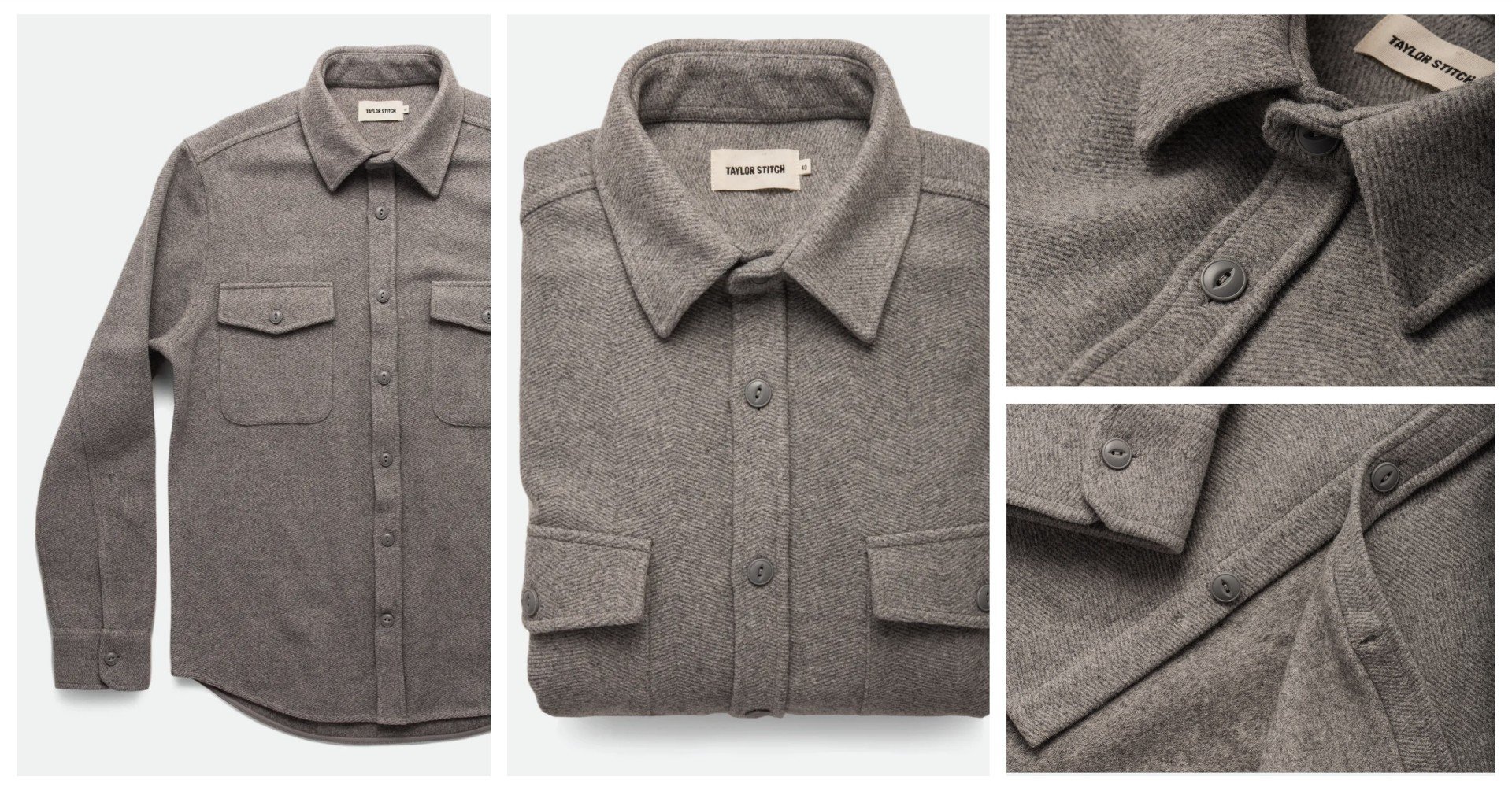 Taylor Stitch : The Maritime Shirt Jacket (Heather Ash Weave Taylor Stitch : The Maritime Shirt Jacket (Heather Ash Weave