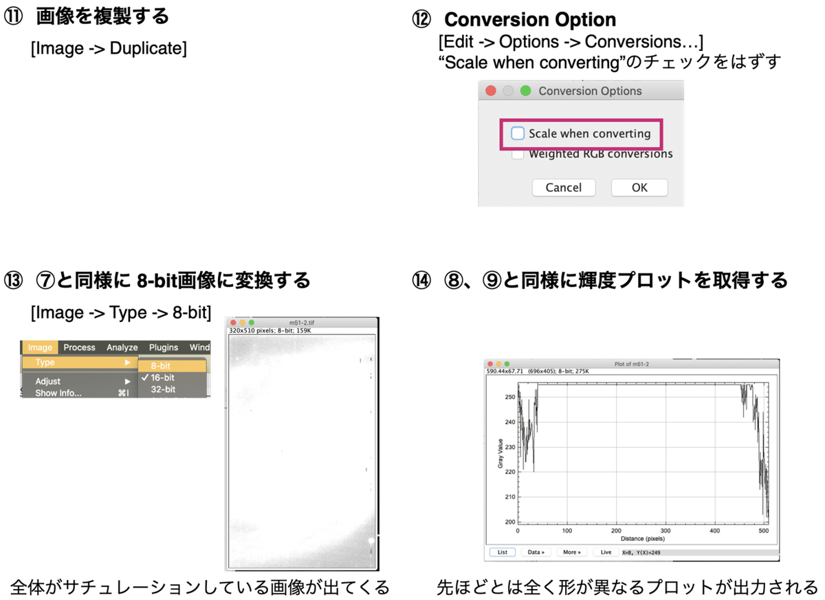 【ImageJ】16bitの画像を8bitに変換する時に気をつけるべきこと｜eiko_programming