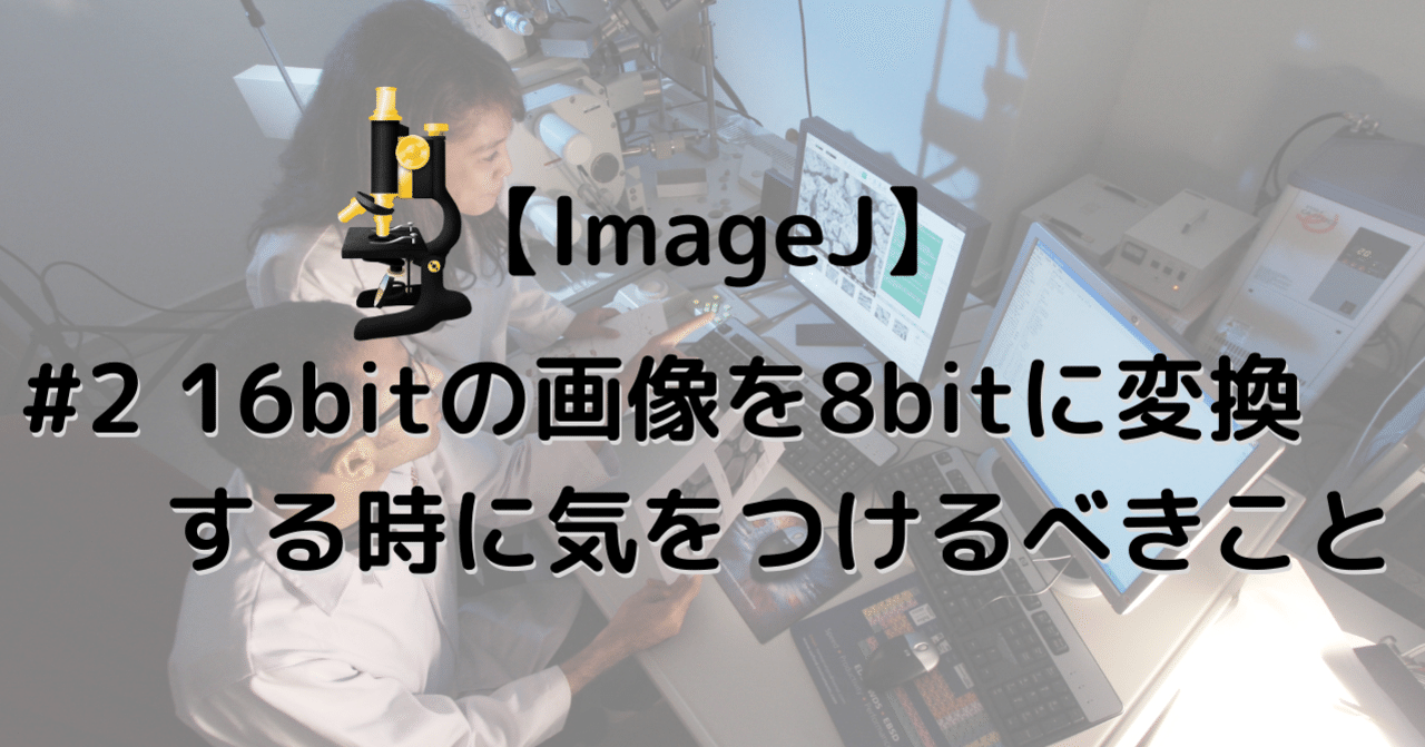 【ImageJ】16bitの画像を8bitに変換する時に気をつけるべきこと｜eiko_programming