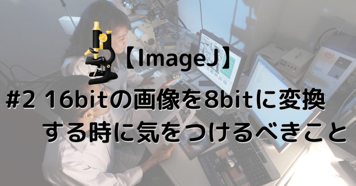 【ImageJ】16bitの画像を8bitに変換する時に気をつけるべきこと｜eiko_programming