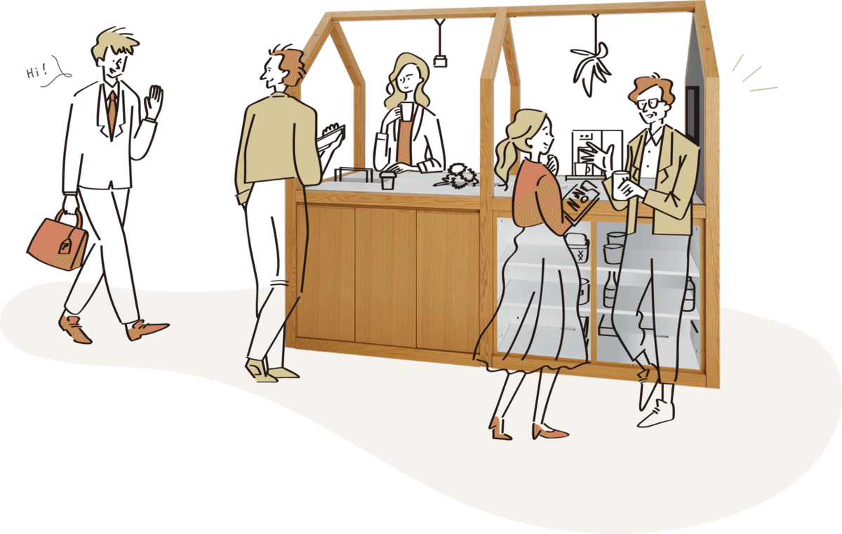 雑談は、これからのオフィスに欠かせないもの。コミュニケーションを生む家具『5 TSUBO CAFE』とは｜Kagg note