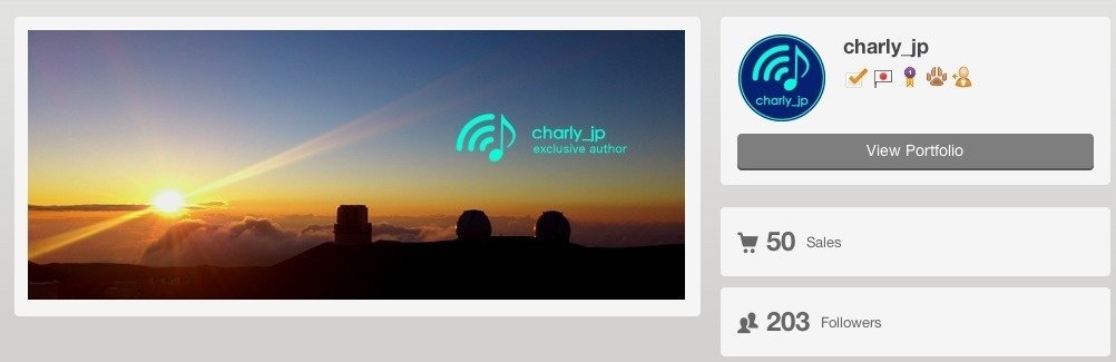 ロイヤリティフリー販売サイト Audiojungle( http://audiojungle.net/user/charly_jp?ref ...
