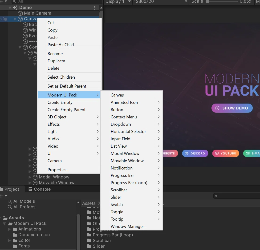 Unity Modern UI Pack 公式Documentation - v4.3.1 勝手に和訳版｜松note