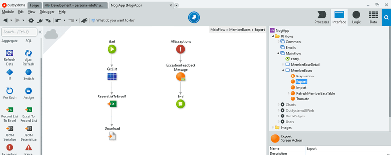 OutSystemsを使ってExcel形式でデータをExportする｜ゆみむ