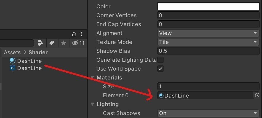 【Unity】Line Rendererで破線を引く(Shader Graph編)｜Hiko