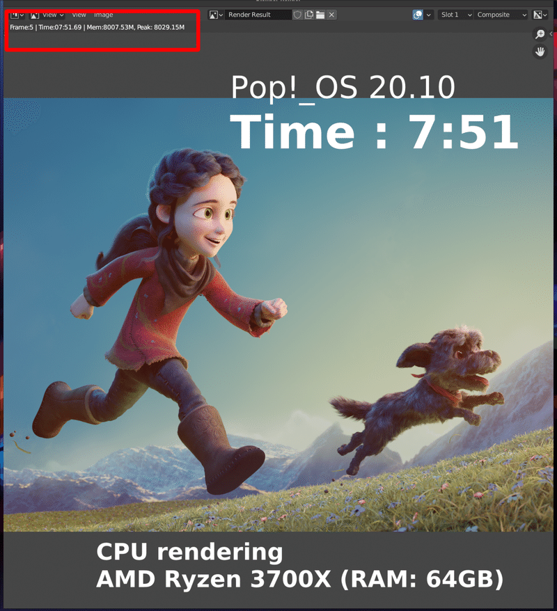 Win vs Ubuntu vs Pop!_OS Blenderレンダリング対決2｜Histone