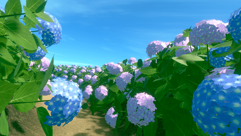 VRCワールド巡り 紫陽花岬 -CAPE HYDRANGEA-｜nikobeth