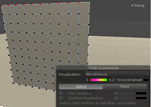 【Unity】cloth constraints が表示されないを解決する｜よっしー