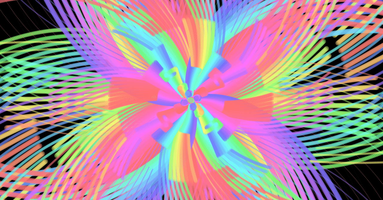 スケッチ「Rainbow Lines」投稿しました｜reona396